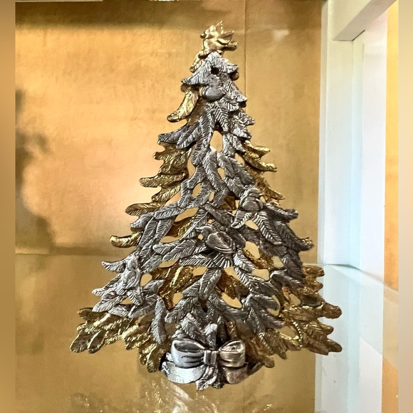 Accents | Vintage Pewter Christmas Tree Candle Holder | Poshmark